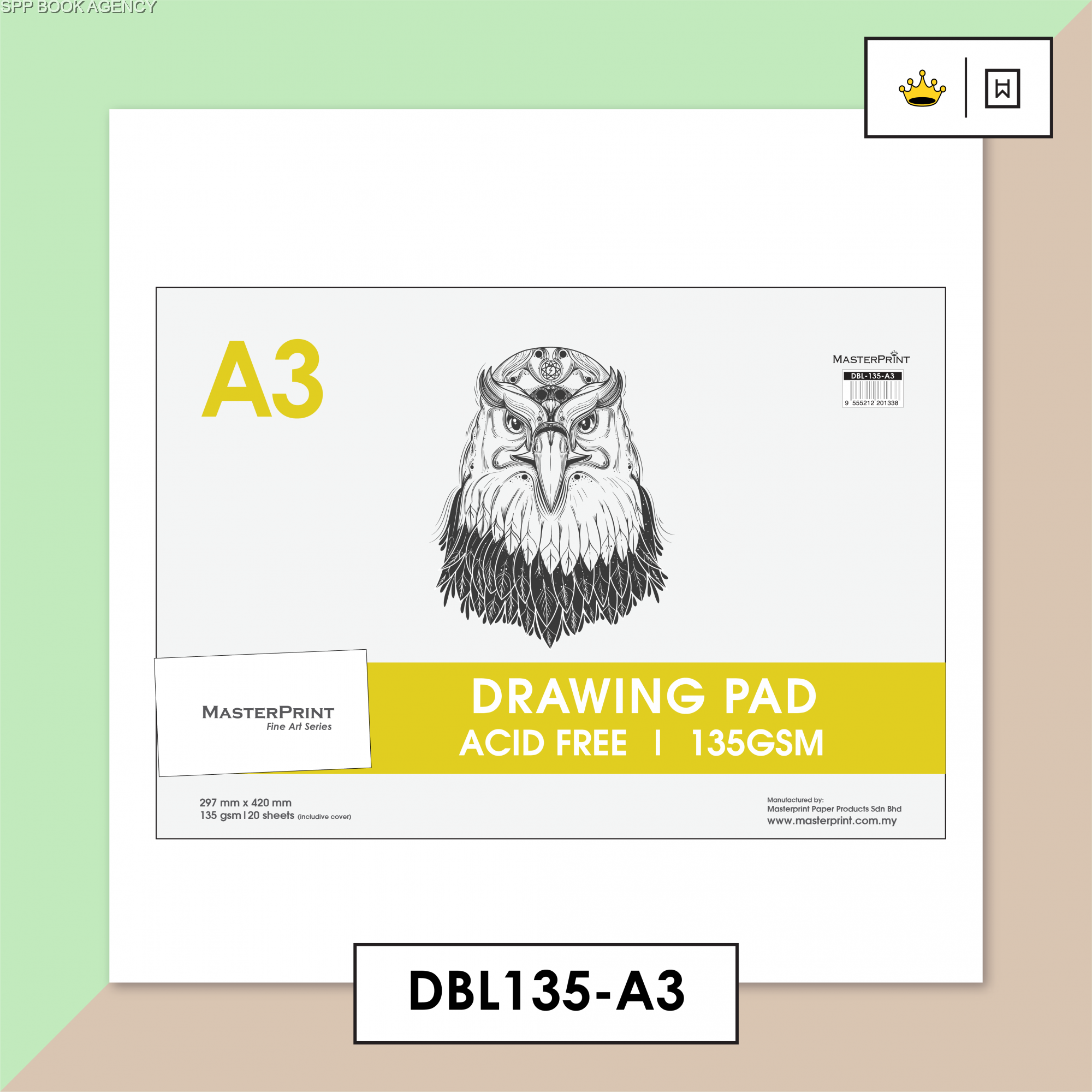 MPP-20 A3 DRAWING BLOCK 135GSM 20 SHEETS