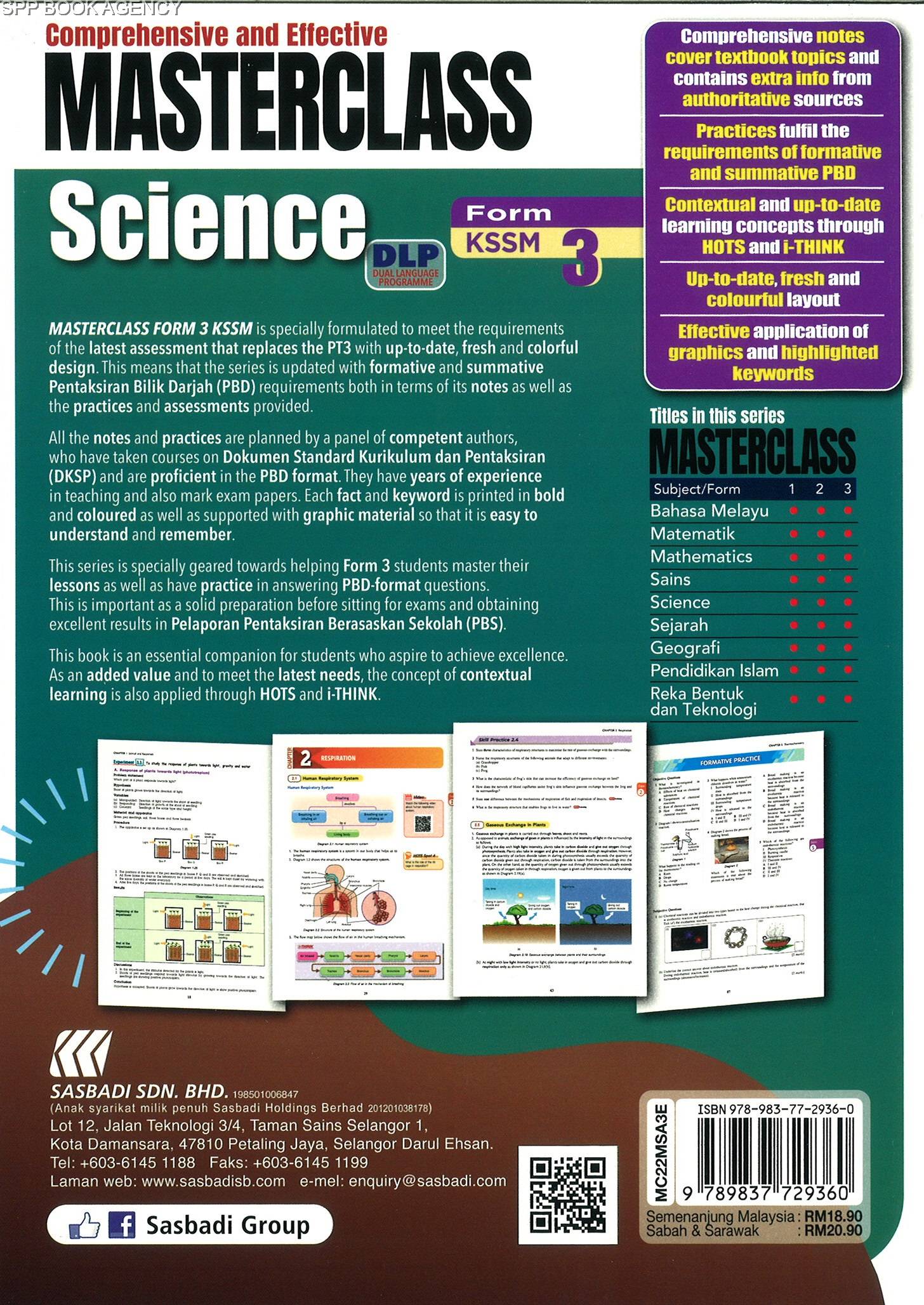 (SASBADI) MASTERCLASS COMPREHENSIVE AND EFFECTIVE SCIENCE FORM 3 ...